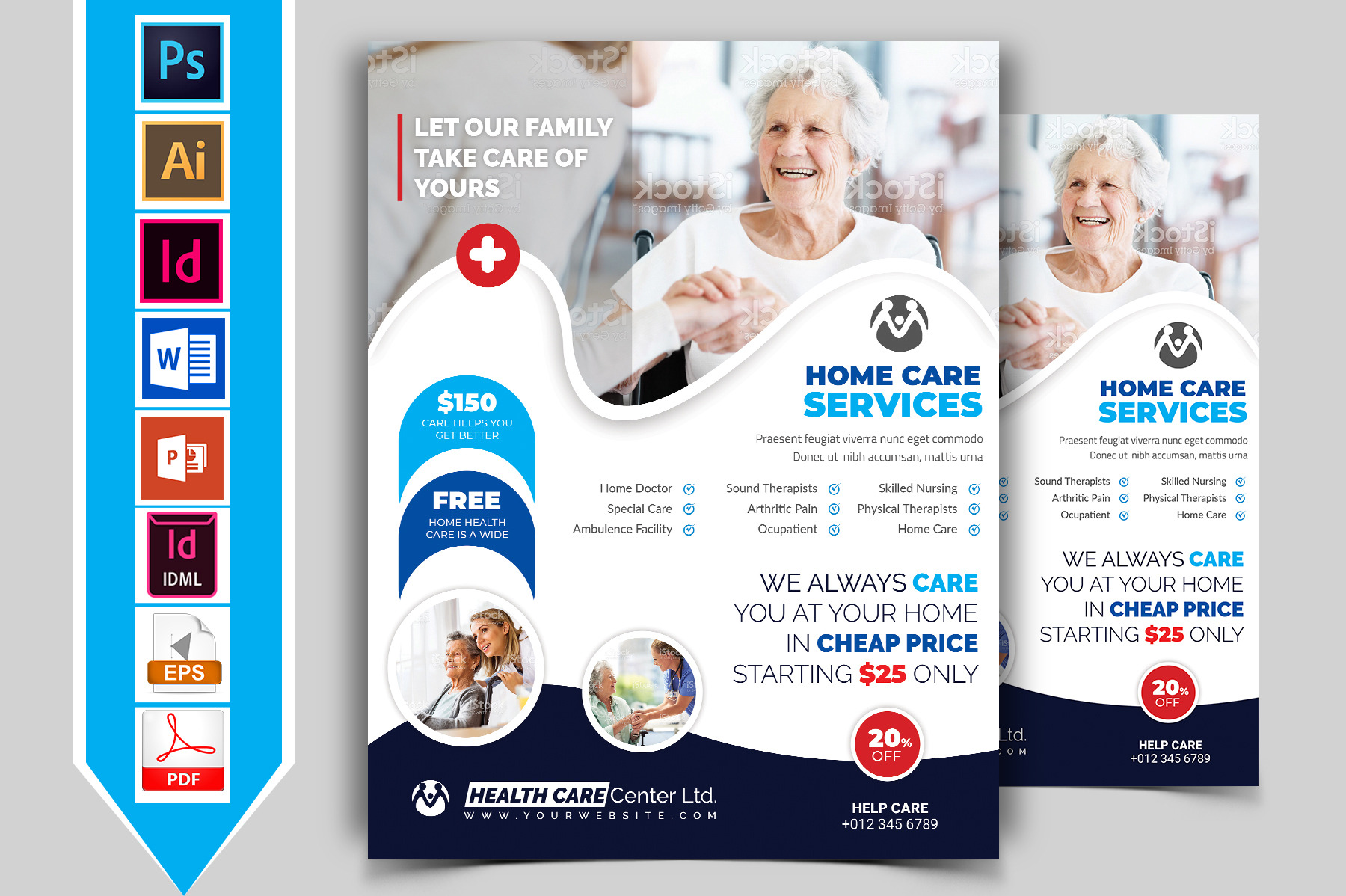 Home Care Flyer Template Vol-01, a Flyer Template by Imagine Design Studio