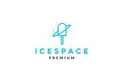 fresh line ice cream with space logo | Creative Market