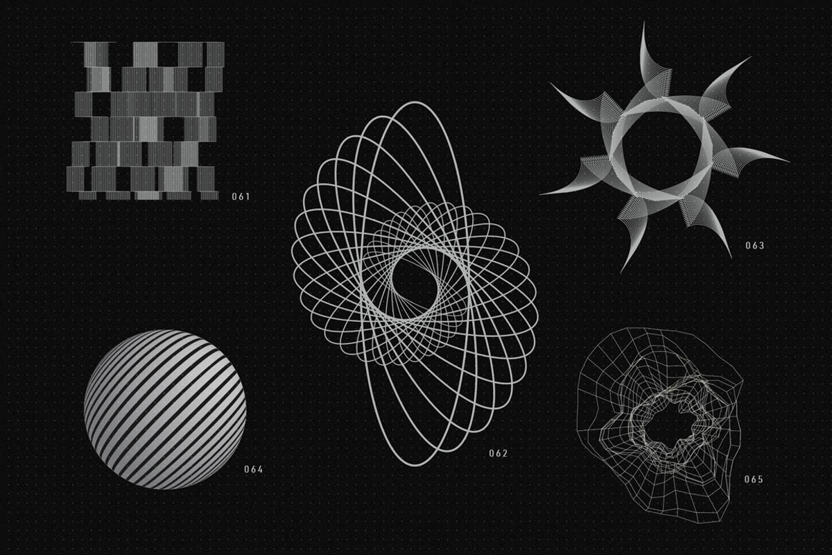 200 Vector Shapes, an Object Graphic by RuleByArt