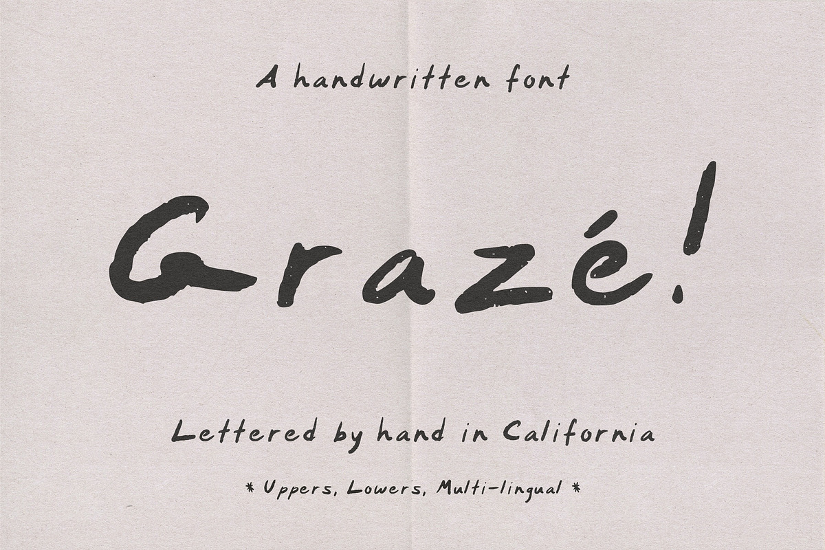 Grazé - Handwriting Font