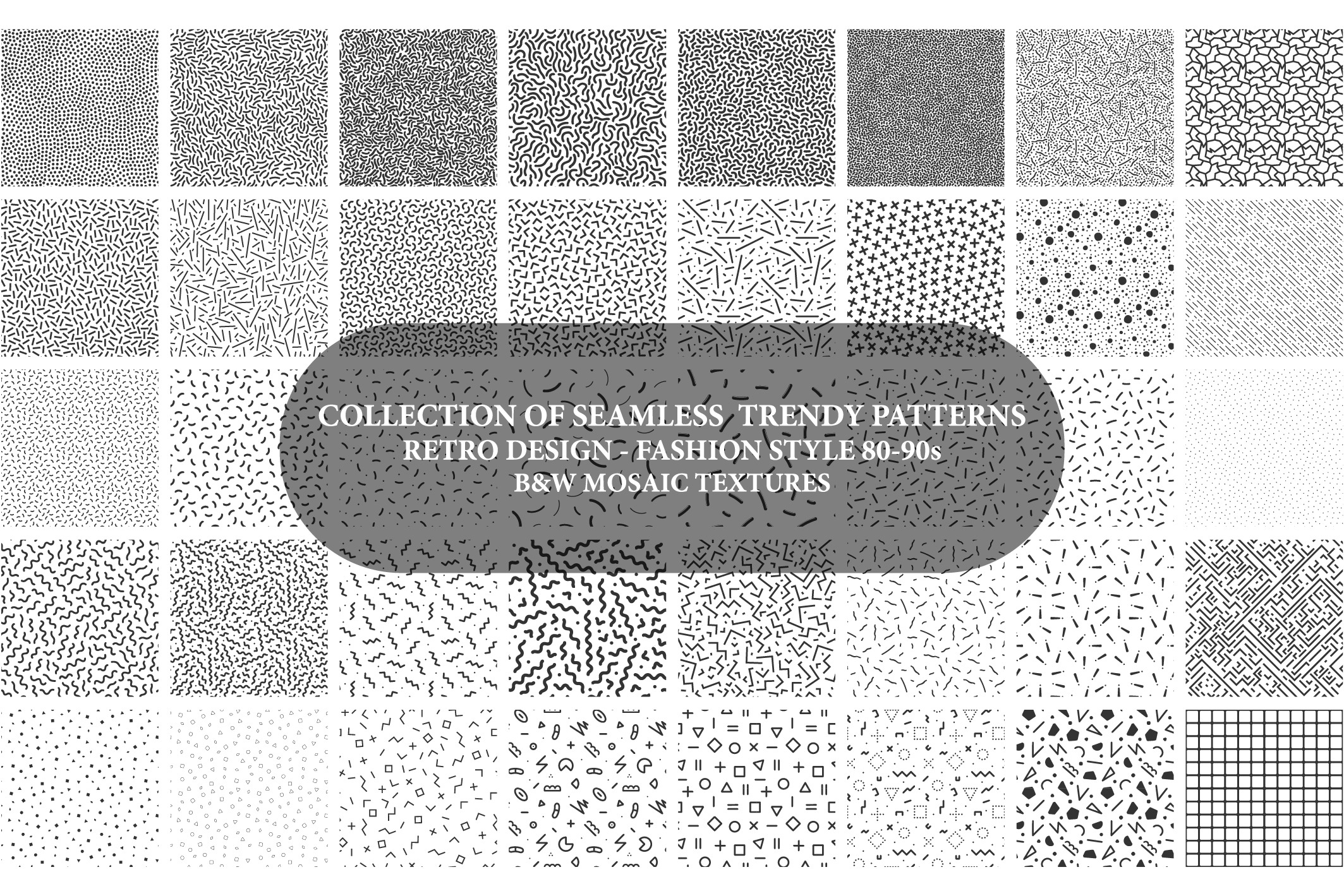 Bundle of trendy seamless patterns | Graphic Patterns ~ Creative Market