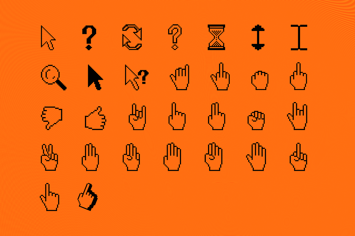 30 HQ Pixelized Cursor Vector Pack, an Object Graphic by Fivehead Studio