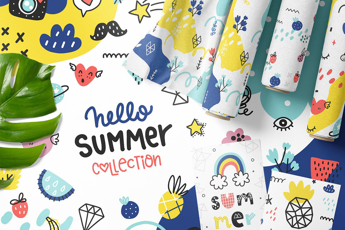 Hello Summer Doodles - Clipart Set, a Decorative Illustration by Velliniki