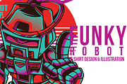 Funky Robot Illustration, an Illustration by badsyxn | Creative Market