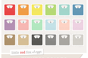 Fitness Scale Clipart, a Healthcare Illustration by Little Red Fox Shoppe