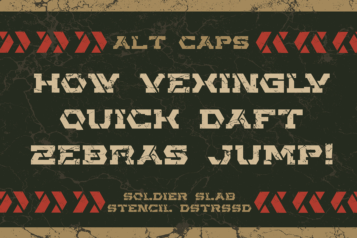 Soldier Slab Stencil Font Duo, a Slab Serif Font by Alphabet Agency
