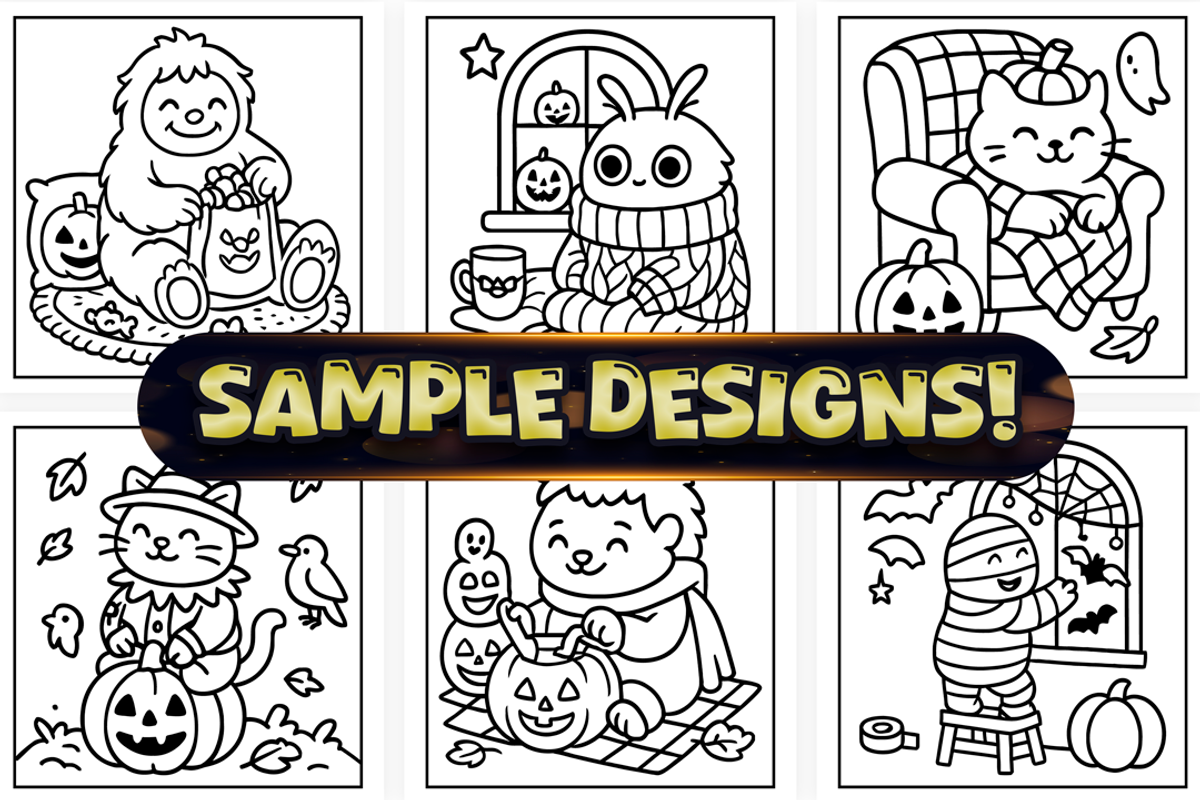 Bold and Easy Spooky Cute Coloring