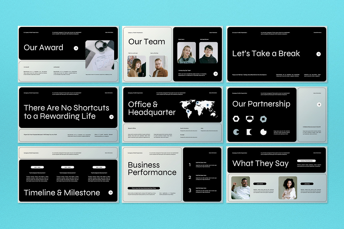 Company Profile Presentation PPT, a Presentation Template by graphicook
