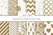 Gold Glitter Digital Paper, a Pattern Graphic by Avenie Digital