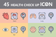 45 Line Icon Health Check up Concept, an Outline Icon by Vector-Hero