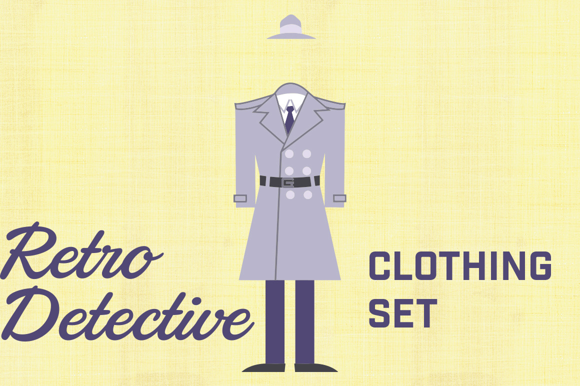 Retro Detective Clothing Set, an Illustration by Ryder Doty