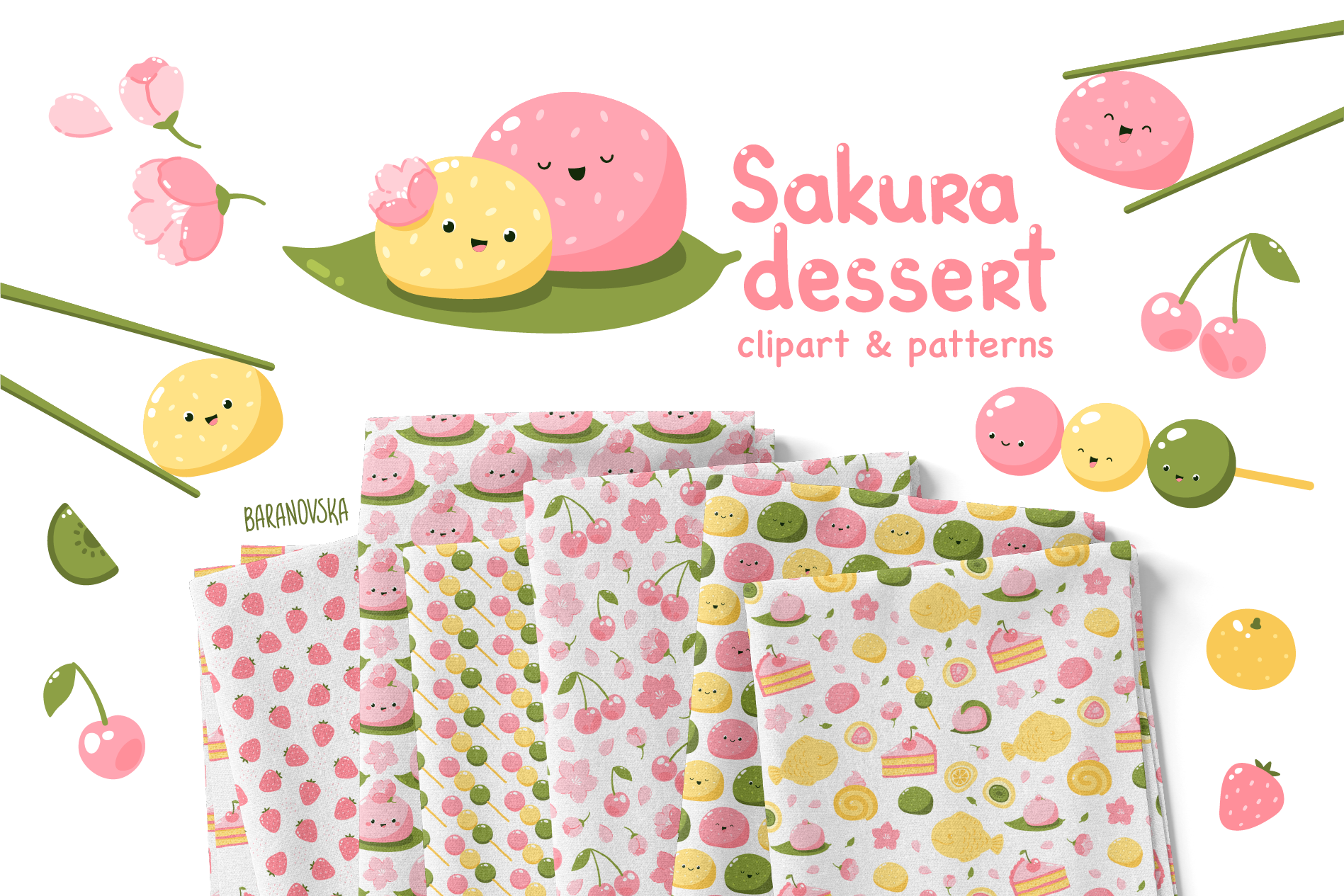 Sakura dessert | Creative Market