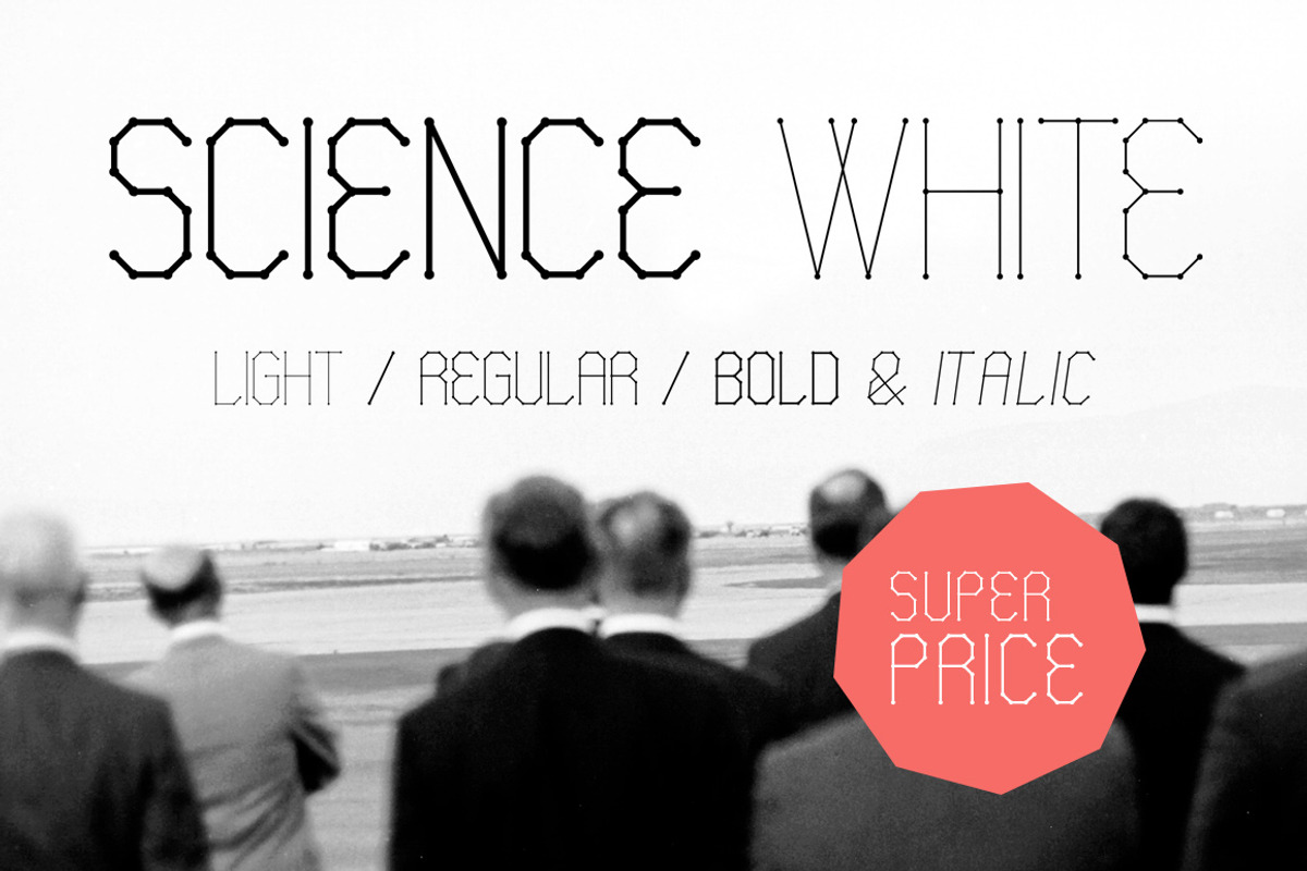 Science White, a Sans Serif Font by David is Creative