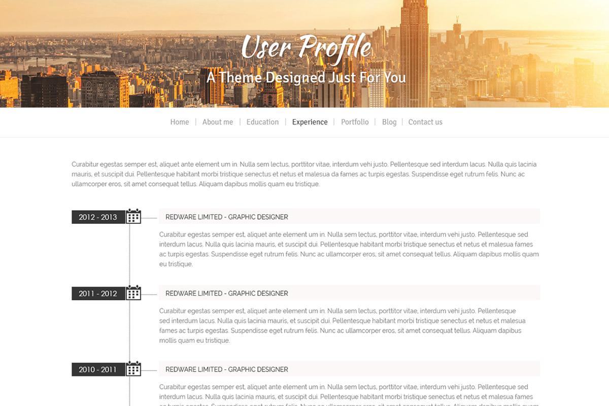 Profile WordPress Theme, a WordPress Template by Cmsideas