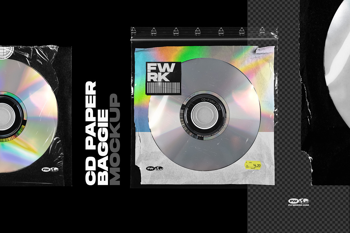 CD Paper Bag Mockup, a Product Mockup by FLYERWRK