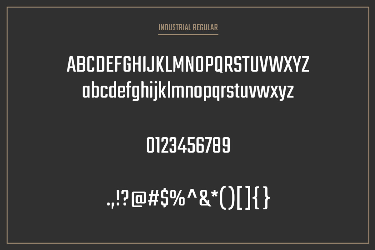 Industrial Font Collection, a Sans Serif Font by Grid Based Design