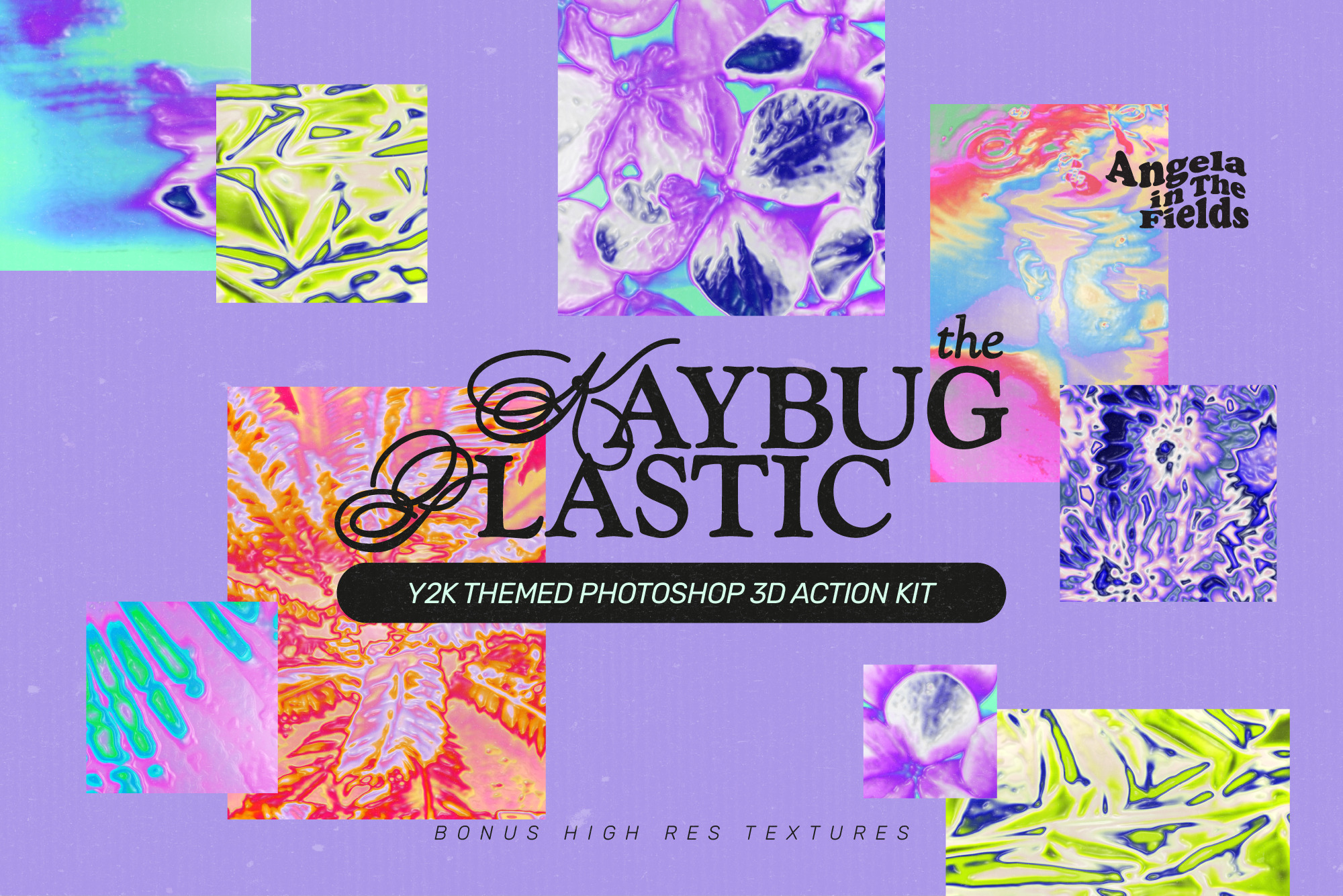 Y2K Textures PSD Action Kit + Bonus, an Action Add-On by ...