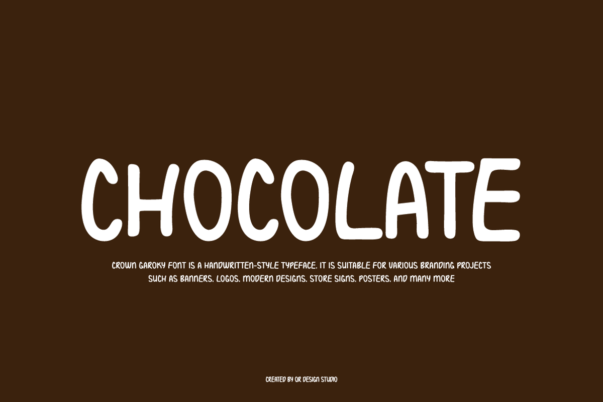 Crown Garoky - Chocolate Font, a Sans Serif Font by QR Design Studio