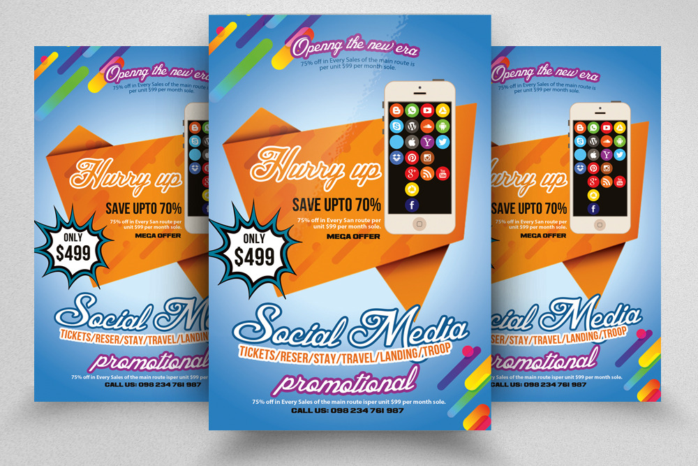 Social Media Marketing Flyer, a Flyer Template by Design Up