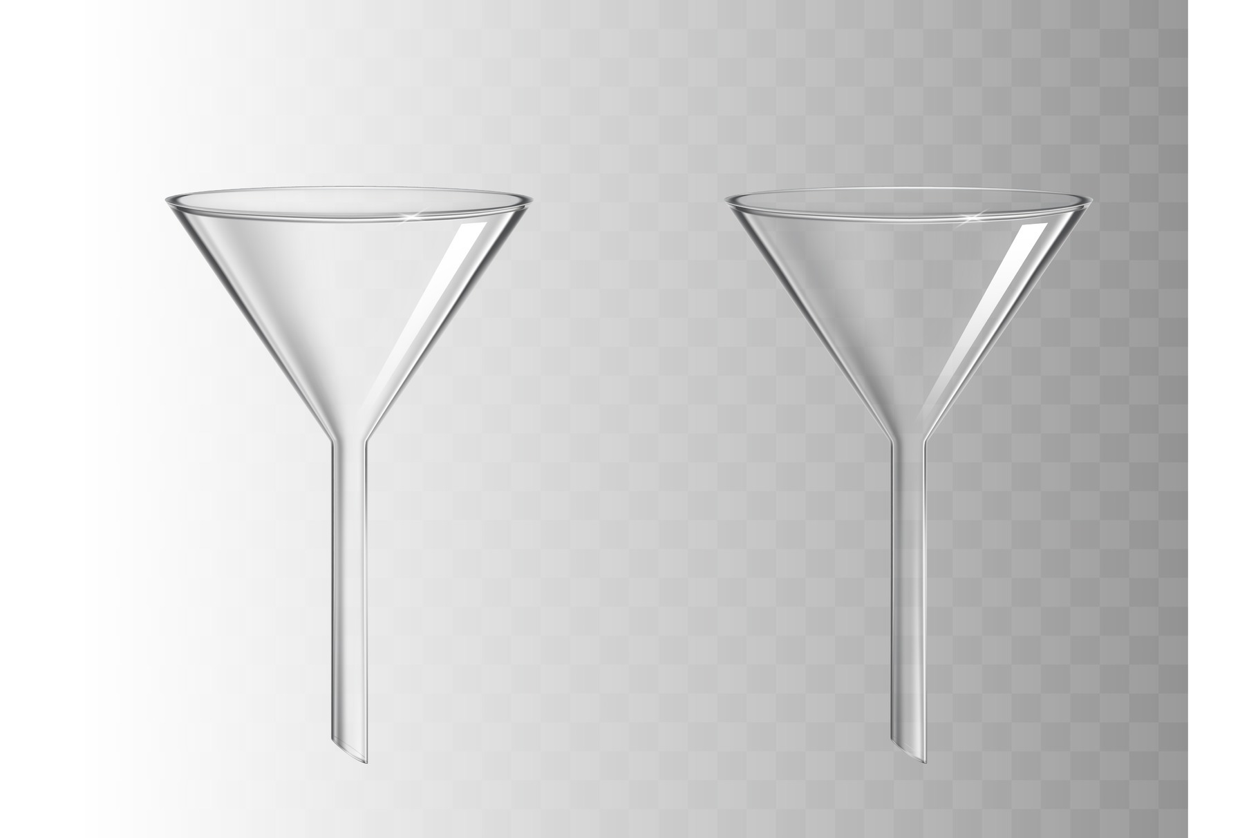 Glass funnel isolated on transparent, an Education Illustration by BCP ...