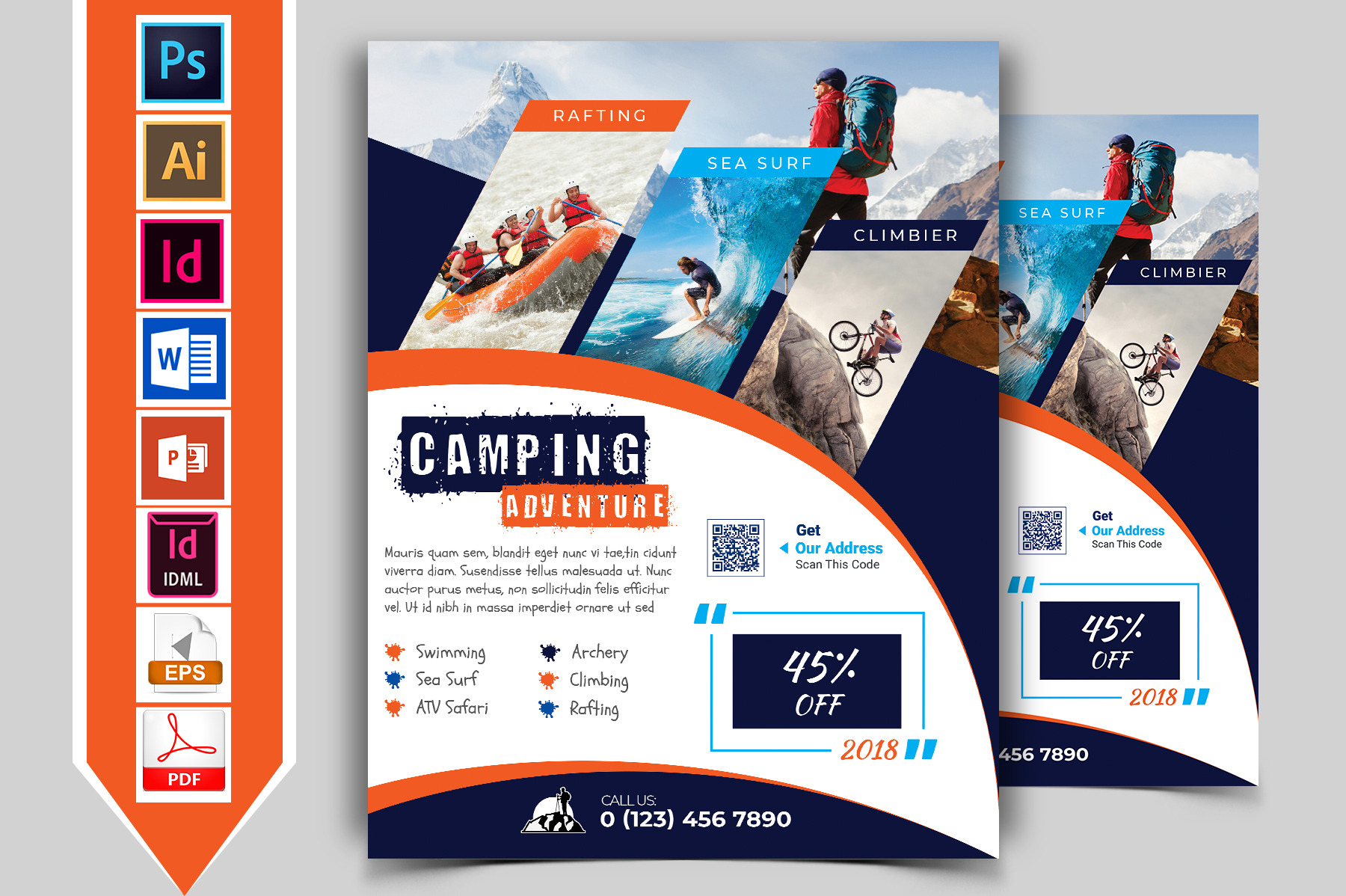 Camping Adventure Flyer Vol-03 | Flyer Templates ~ Creative Market