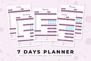 Printable 7 Day Planner, a Templates & Theme by Snapybiz