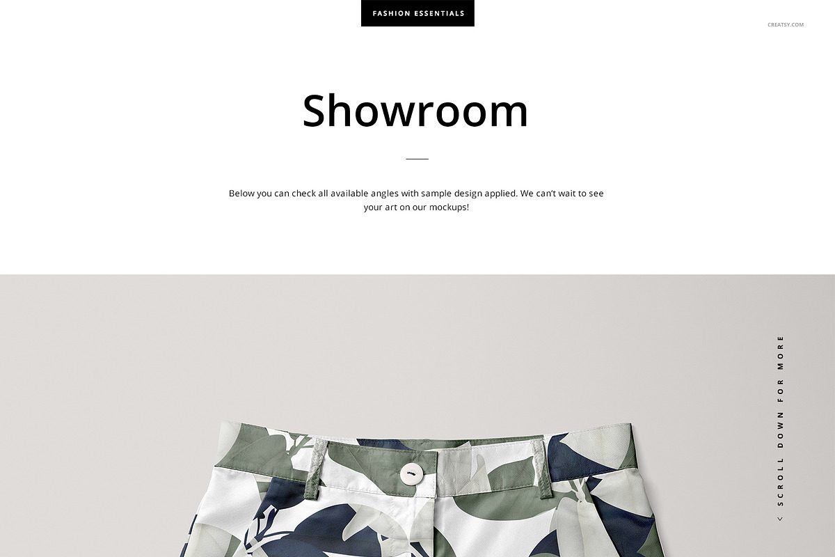Women’s Polyester Shorts Mockup Set, a Bottom Mockup by creatsy5