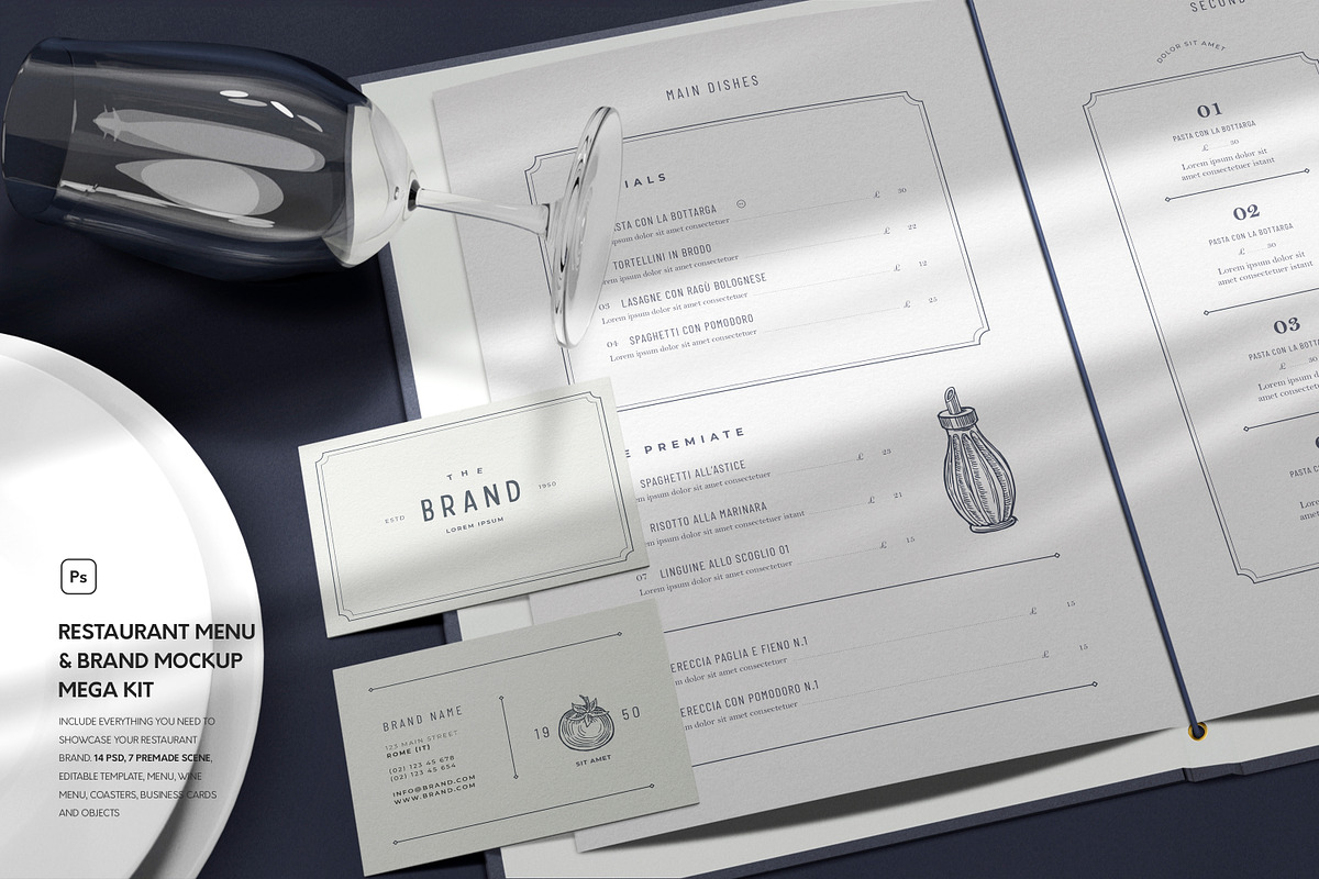 Restaurant Menu Mockup Bundle, a Books & Magazine Mockup by Catkie ...