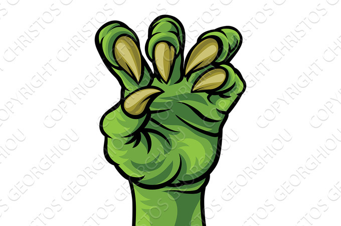 Monster Talons Claw Hand, an Animal Illustration by Christos Georghiou