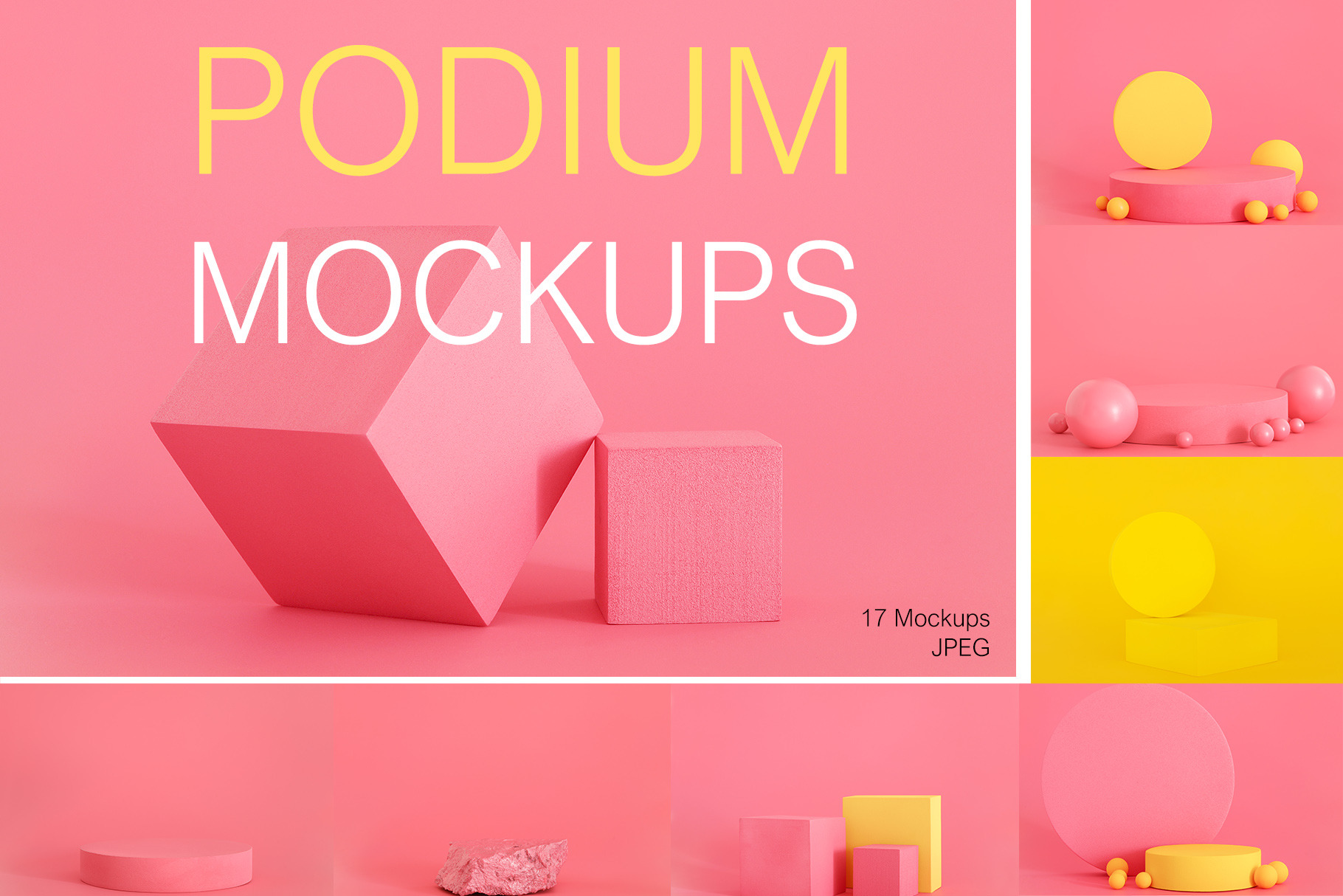 Podium mockups set, JPEG, an Advertising Mockup by Creativebird ...