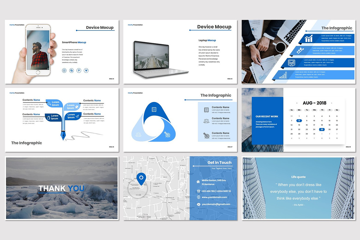 Clarity - Powerpoint Template, a Presentation Template by inspirasign