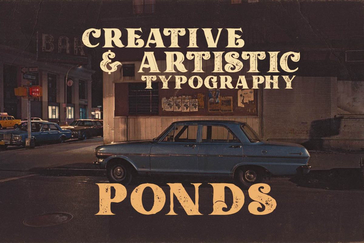 Ponds Typeface, a Serif Font by Cruzine