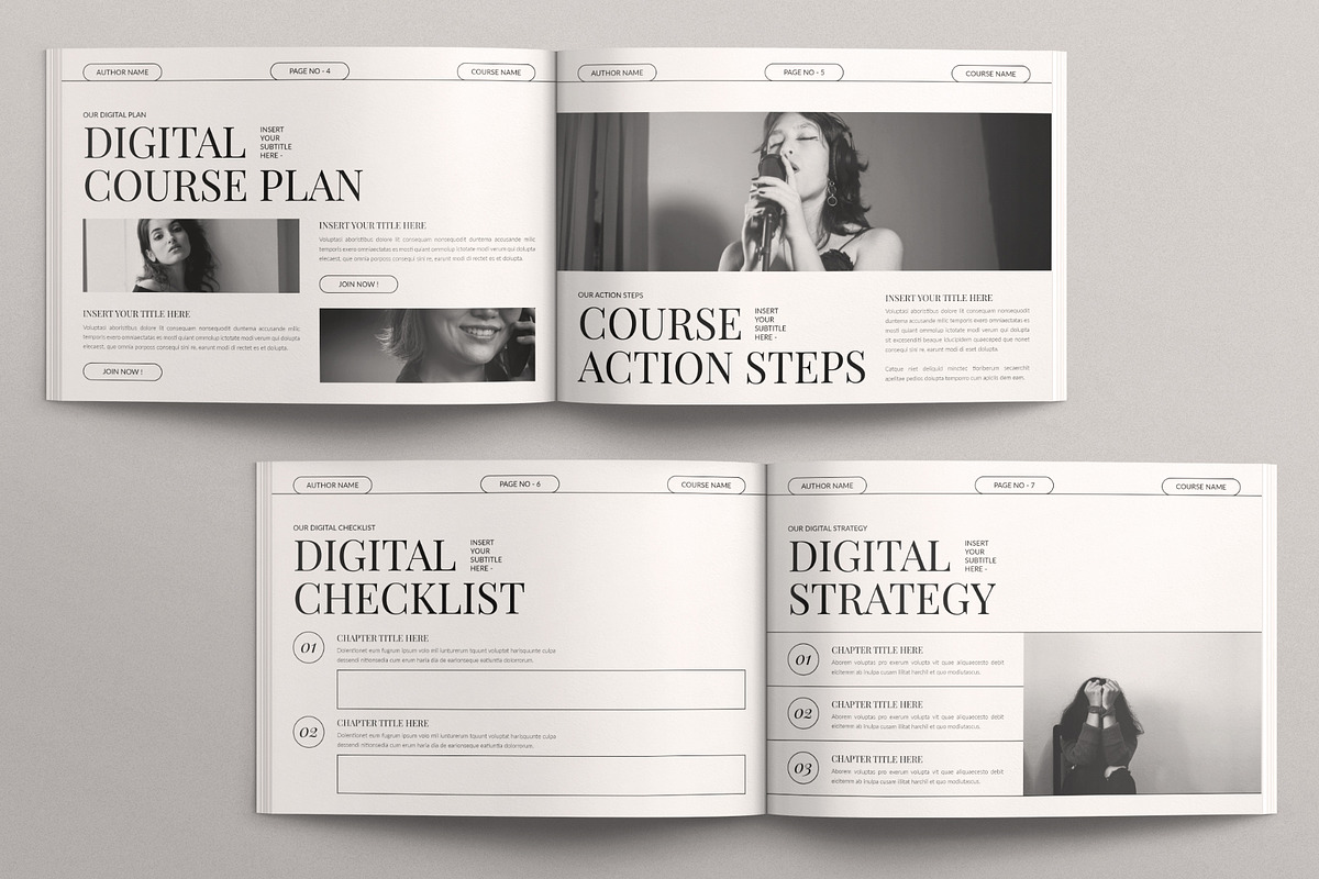 Course Workbook Digital Magazine, a Magazine Template by TemplatesForest