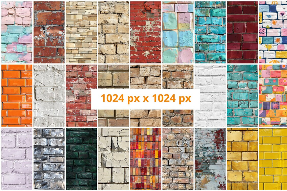 180 Brick Seamless Patterns, a Pattern Graphic by mkStudioLab