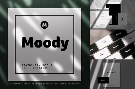 Moody Book Mockup Collection, a Print Template by AndrewPixel