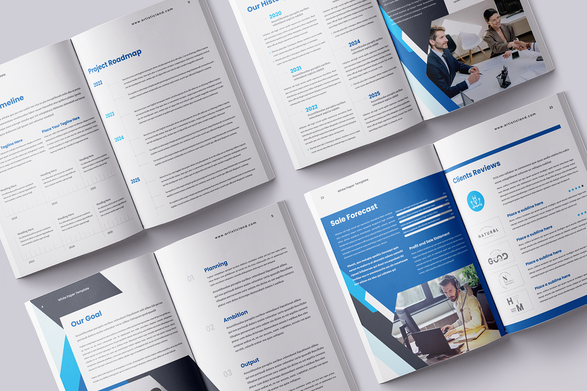 White Paper Template, a Brochure Template by ArtisticLand