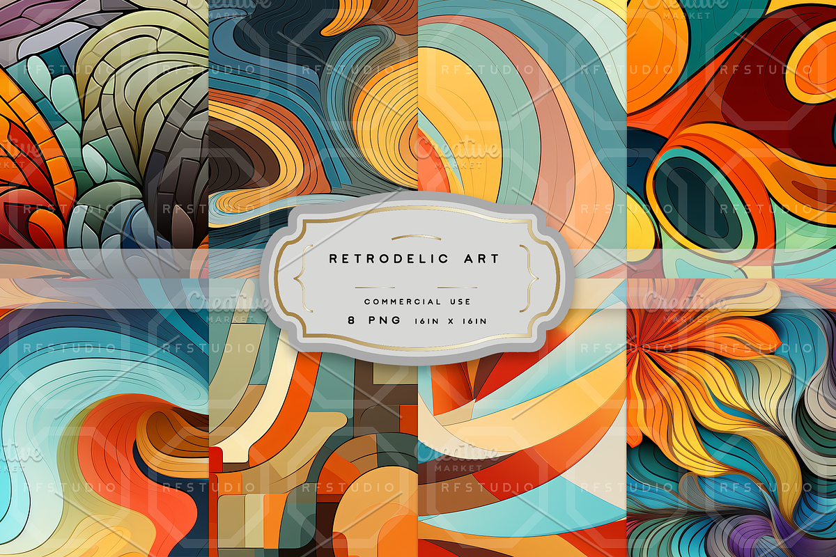 RETRODELIC ART. Seamless Patterns, a Pattern Graphic by ...