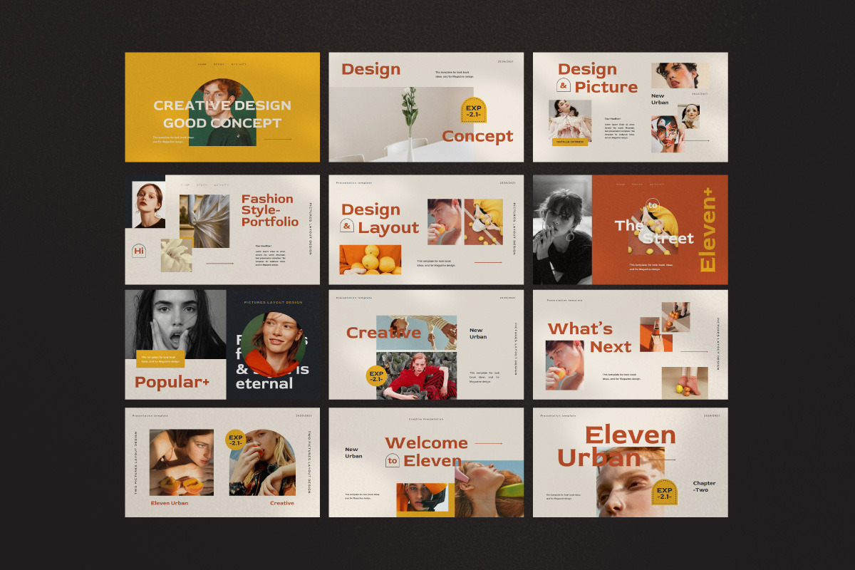 Eleven - Brand Powerpoint, a Presentation Template by Dirtytemp Studio