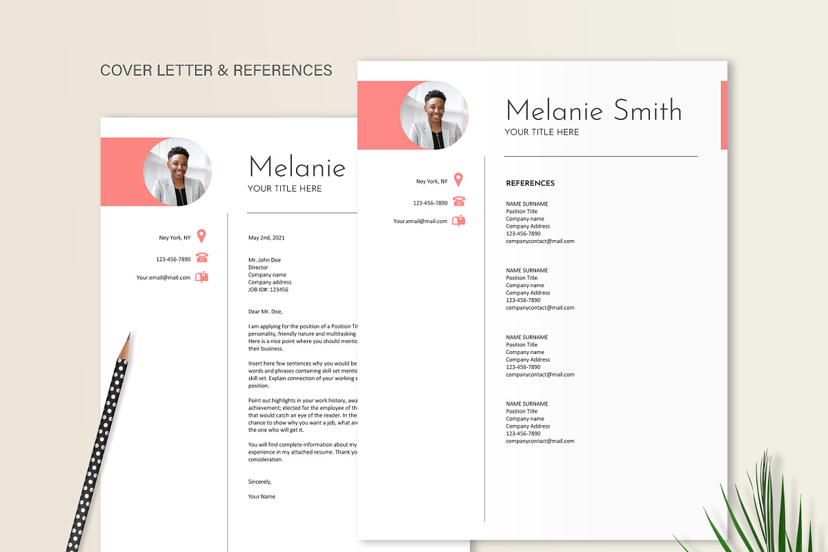 Red Resume Template Design, a Resume Template by Stanin Studio