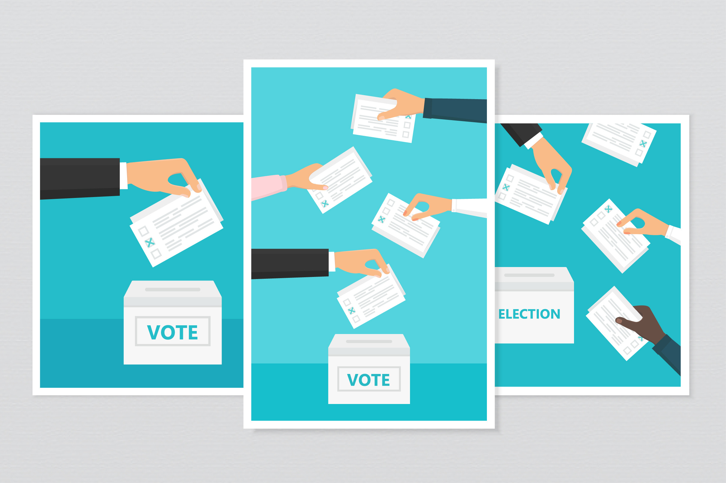 People Voting at Elections, a Person Illustration by Julia Batsheva