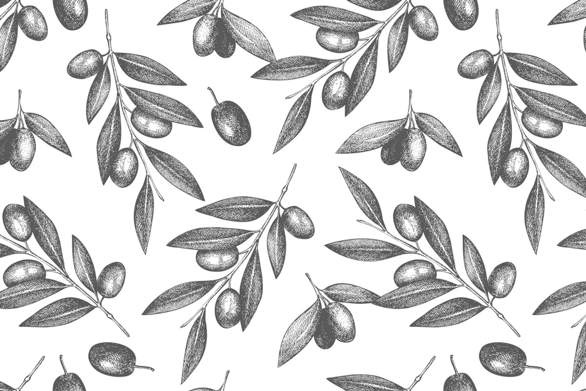 Vector Olive Patterns Set, a Pattern Graphic by Yevheniia