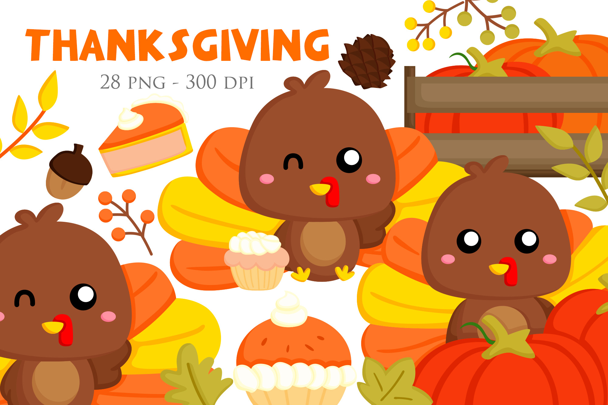 Thanksgiving Bird Vector Clipart, a Decorative Illustration by ...