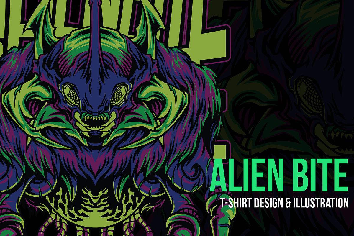 Alien Bite Mutant Illustration, an Animal Illustration by badsyxn ...