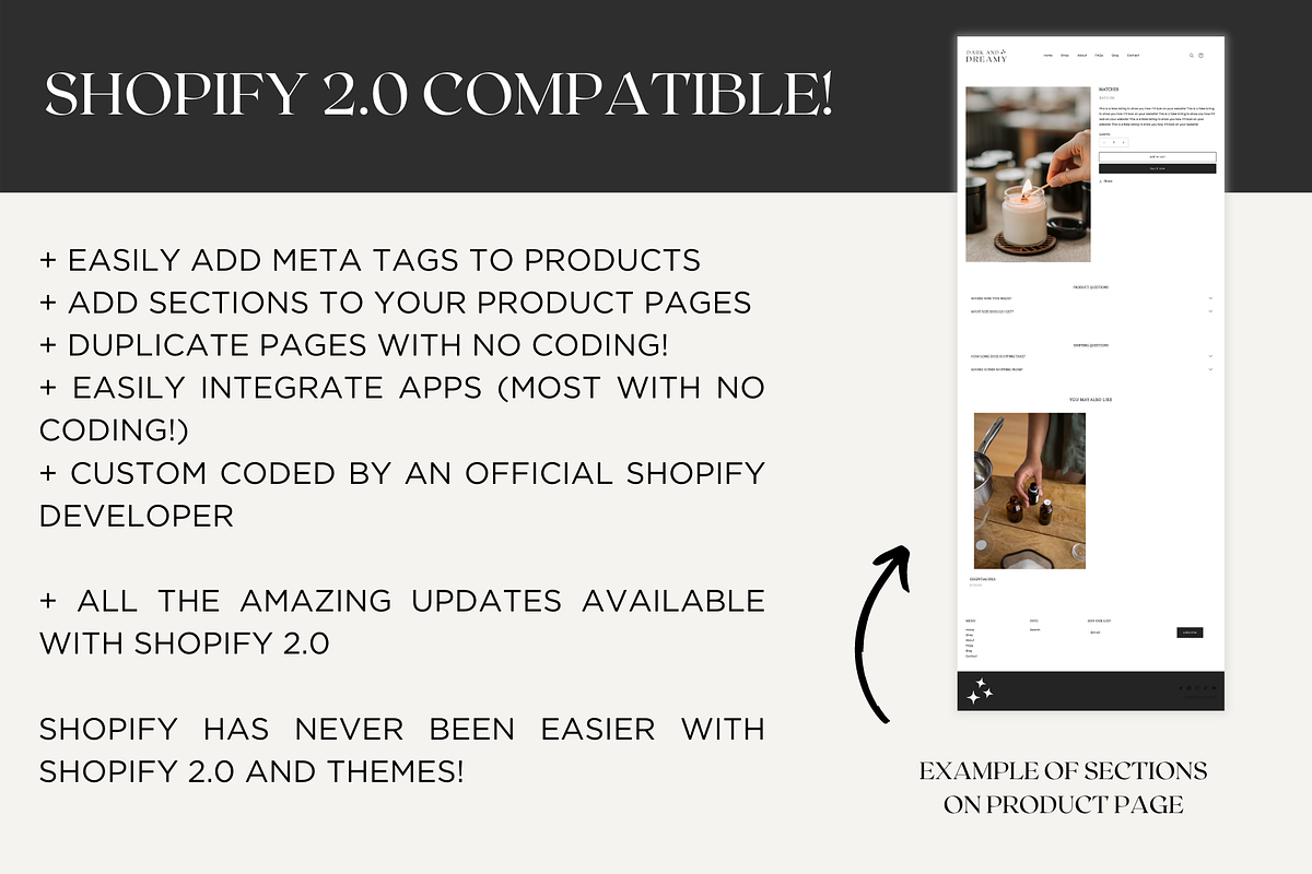 Shopify Template | Dark and Moody, a Templates & Theme by Easy Website ...