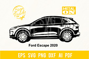 Ford Escape 2020 Popular Car SVG, an Illustration by Digital-Clipart