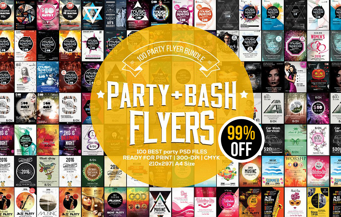 100 All Event Flyer Bundle, a Flyer Template by Psd Templates
