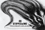 Stipple & Ink Procreate Brushes Pack, a Brush Add-On by OlgaRom