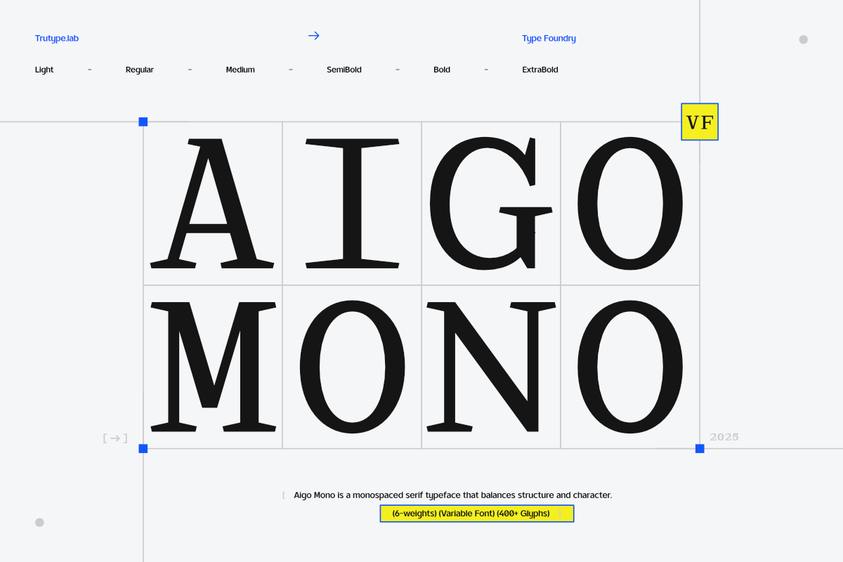TRT Aigo Mono Monospace Serif Type, a Serif Font by truetype
