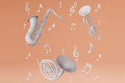 3D rendering musical instruments, an Object Illustration by RichmanStudio