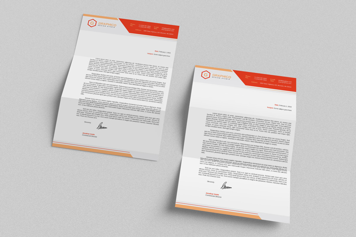 Corporate Letterhead 2 with MS Word, a Stationery Template by ND Design